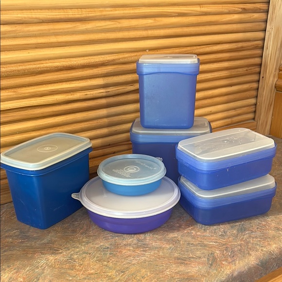 Tupperware | Kitchen | Tupperware Blue Kitchen Food Storage Set | Poshmark